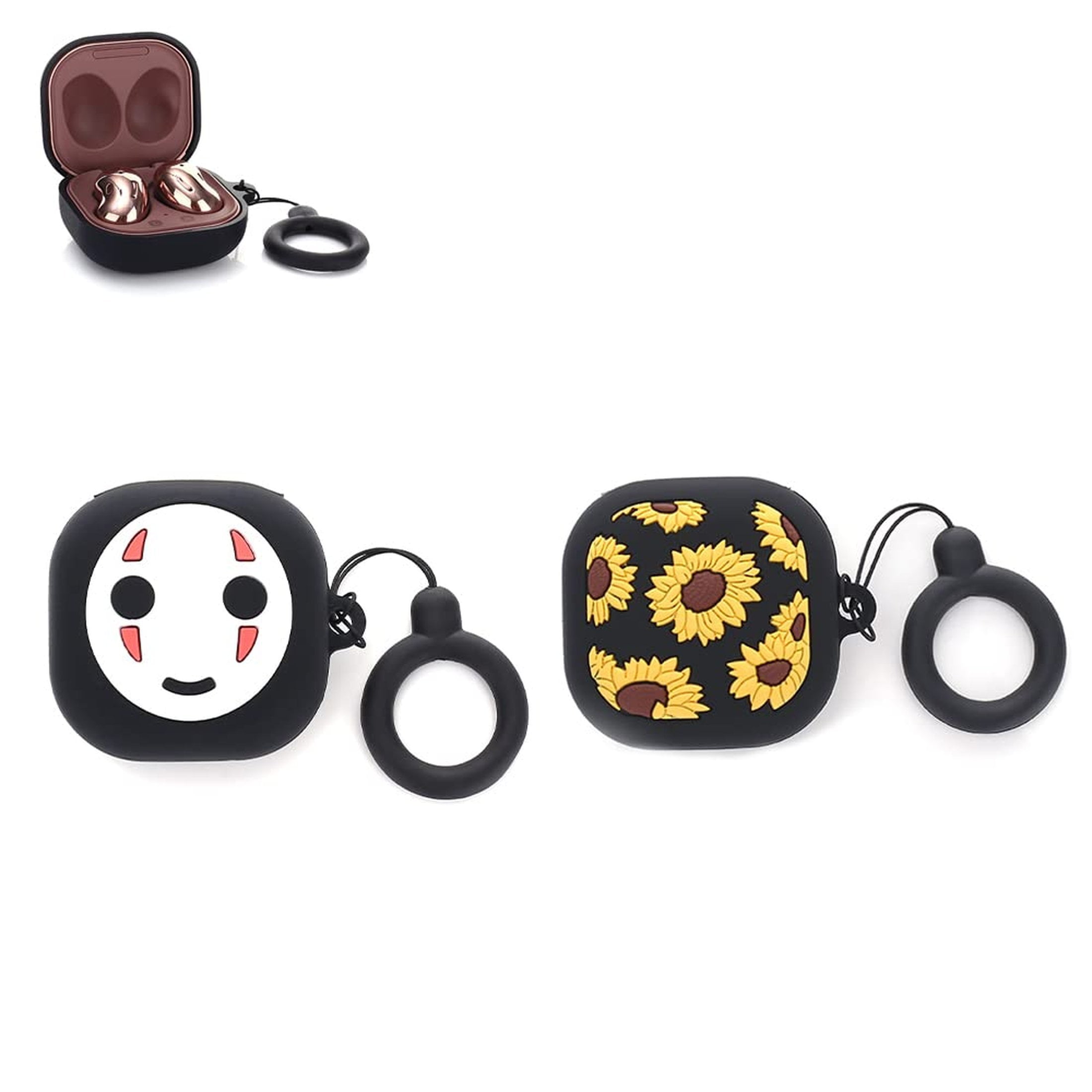 Silicone Earbuds Case Duo with Keychain for Samsung Galaxy Buds Series ...