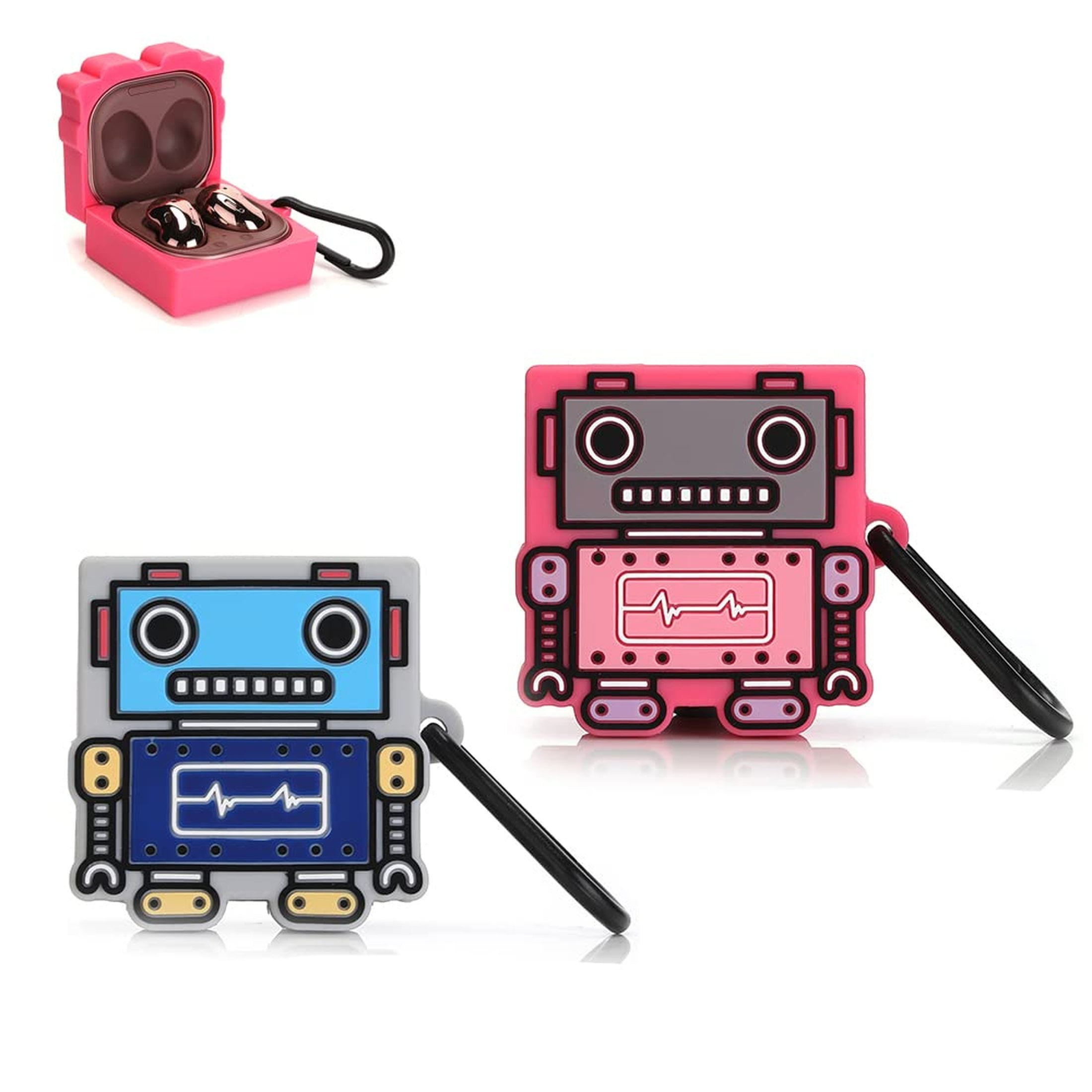 Silicone Earbuds Case Duo with Keychain for Samsung Galaxy Buds Series ...