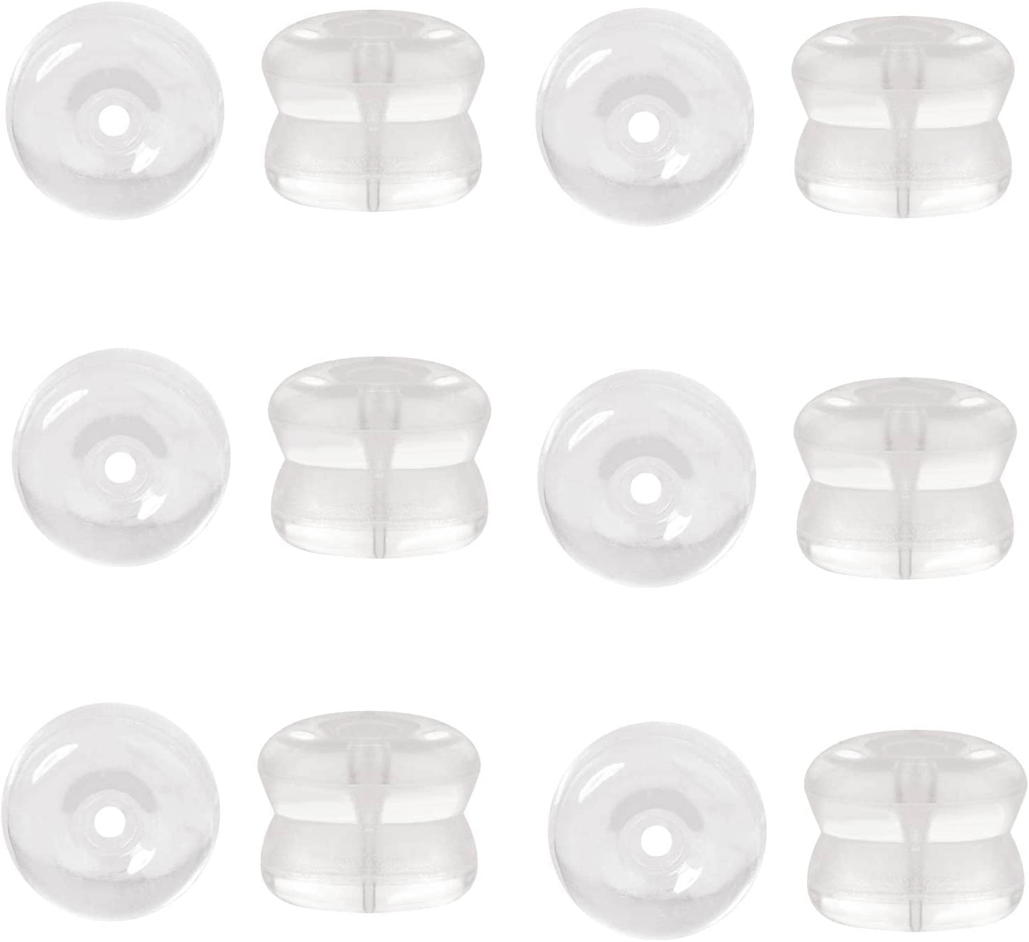 Silicone Earring Backs, 14Pcs Clear Rubber Earring Backs for Studs ...
