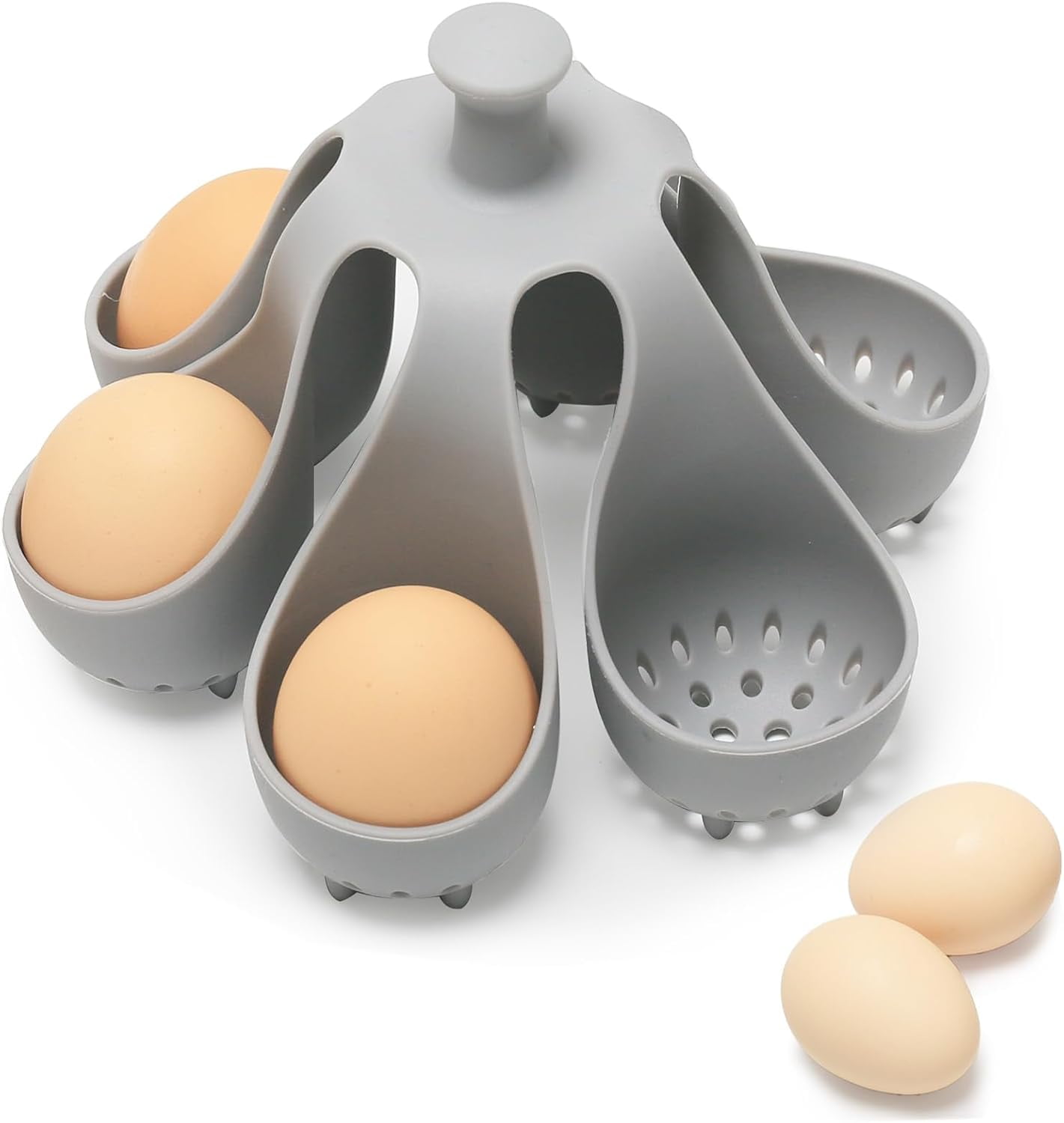 Silicone Egg Boiler Rack for Hard Soft Boiled Eggs - Food Grade ...