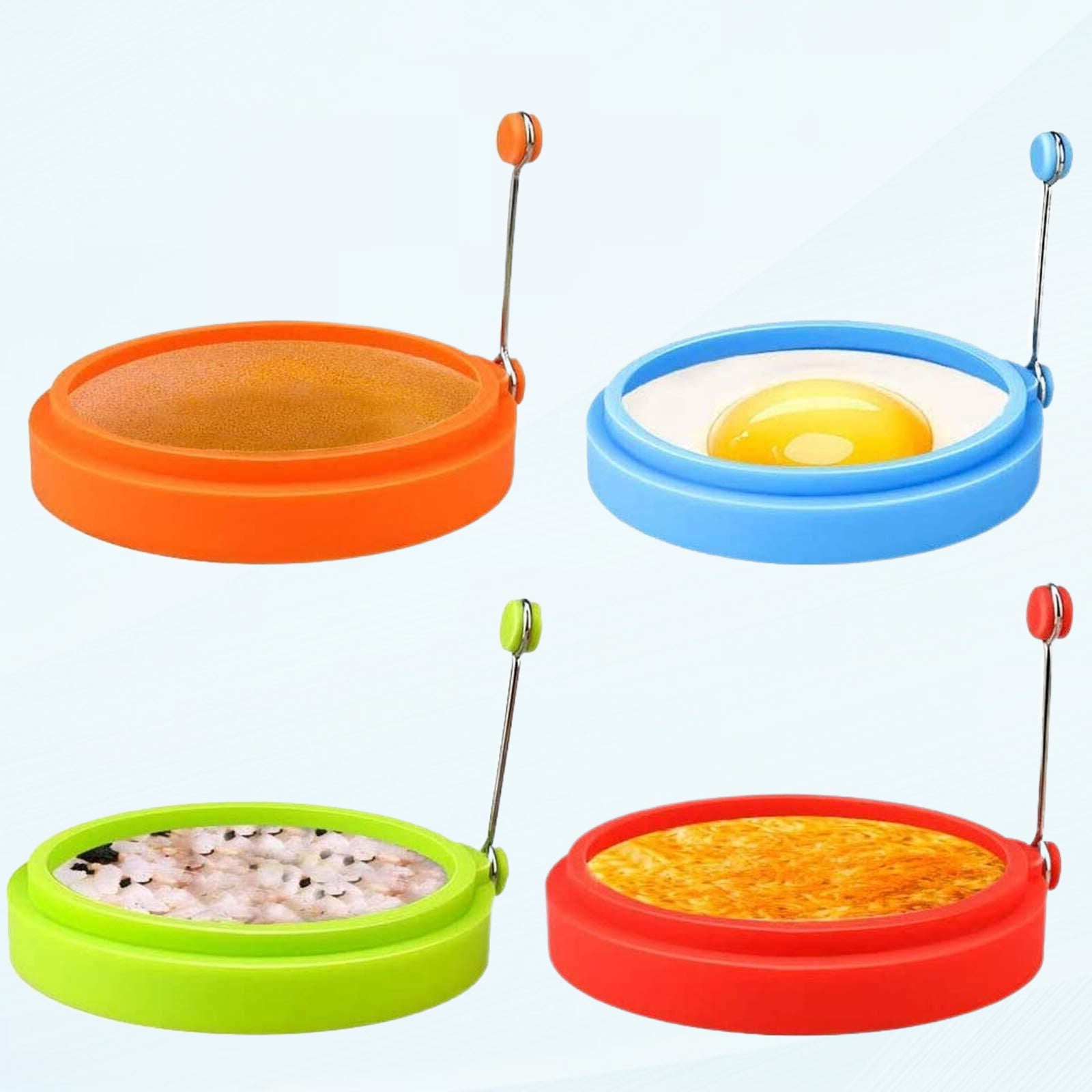Silicone Egg Rings, Food Grade Egg Cooking Rings 4 Inch, Non-stick ...