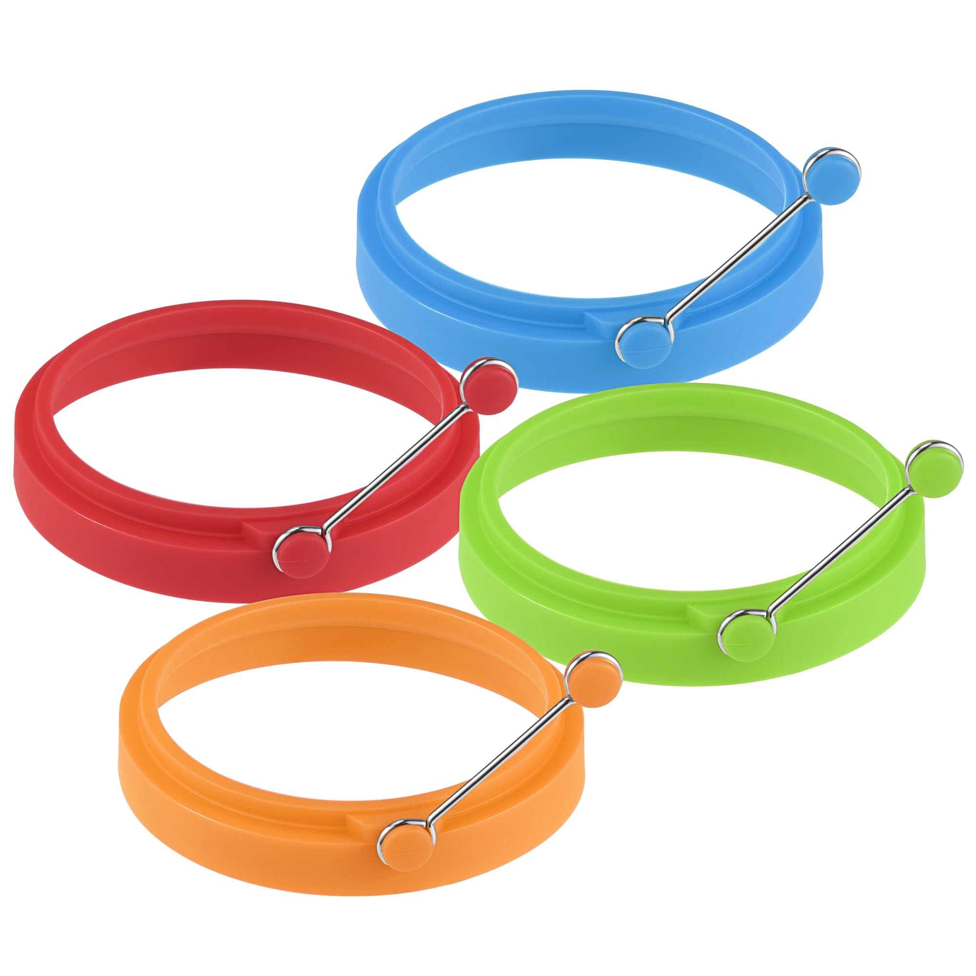 LUXMO Silicone Egg Rings Reusable Molds, Multicolor - Walmart.com