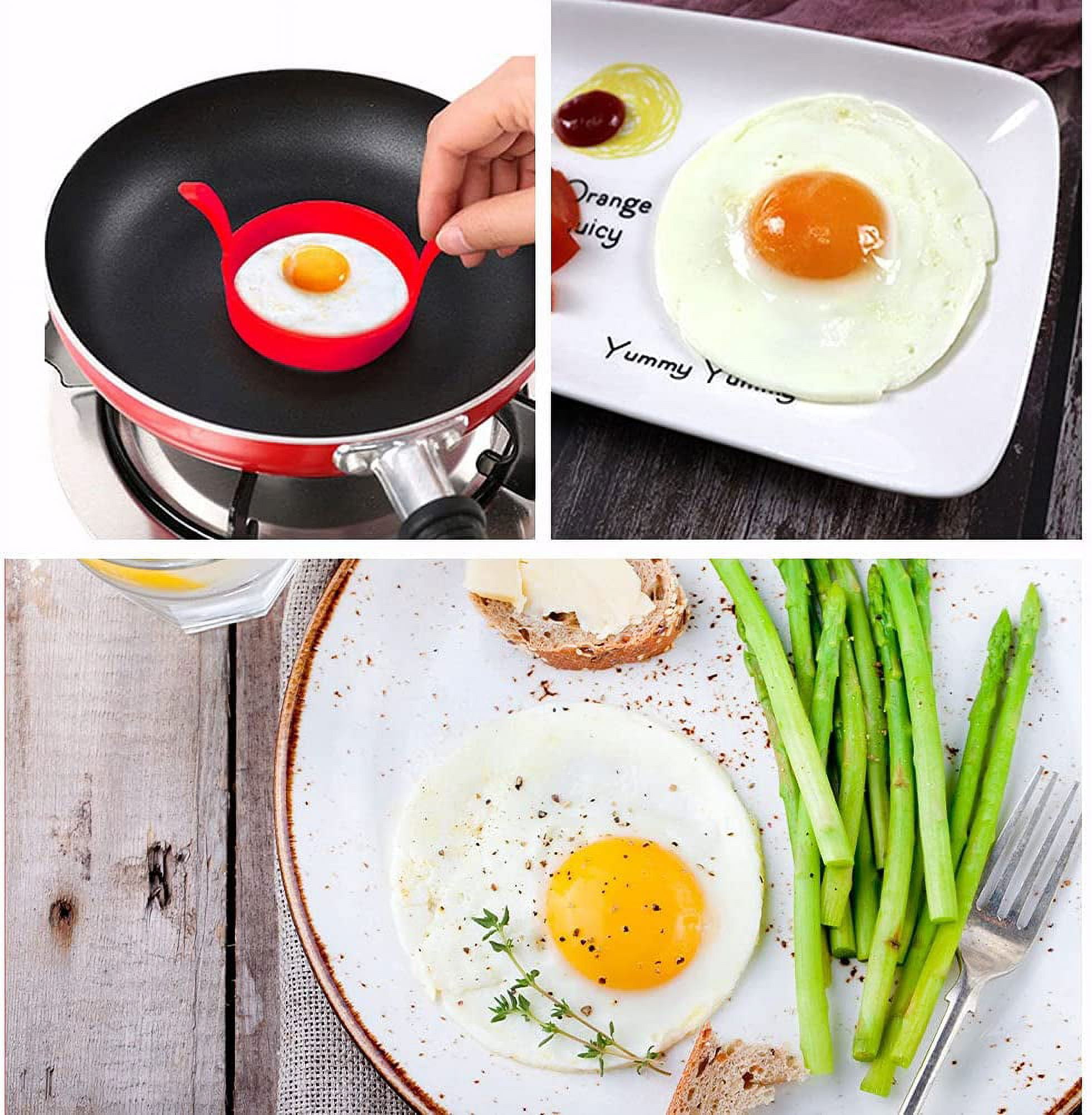 Silicone Egg Rings for Frying 3.15 Inch Non-Stick - Walmart.com
