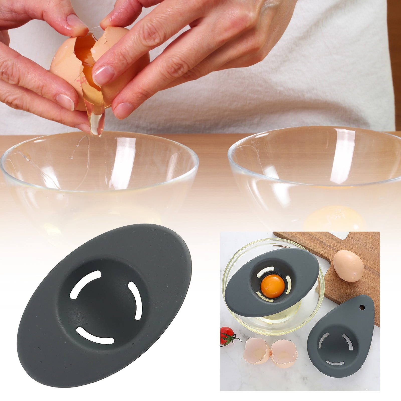 Silicone Egg Separators 2 Pcs Egg White Separator Food Silicone Egg ...