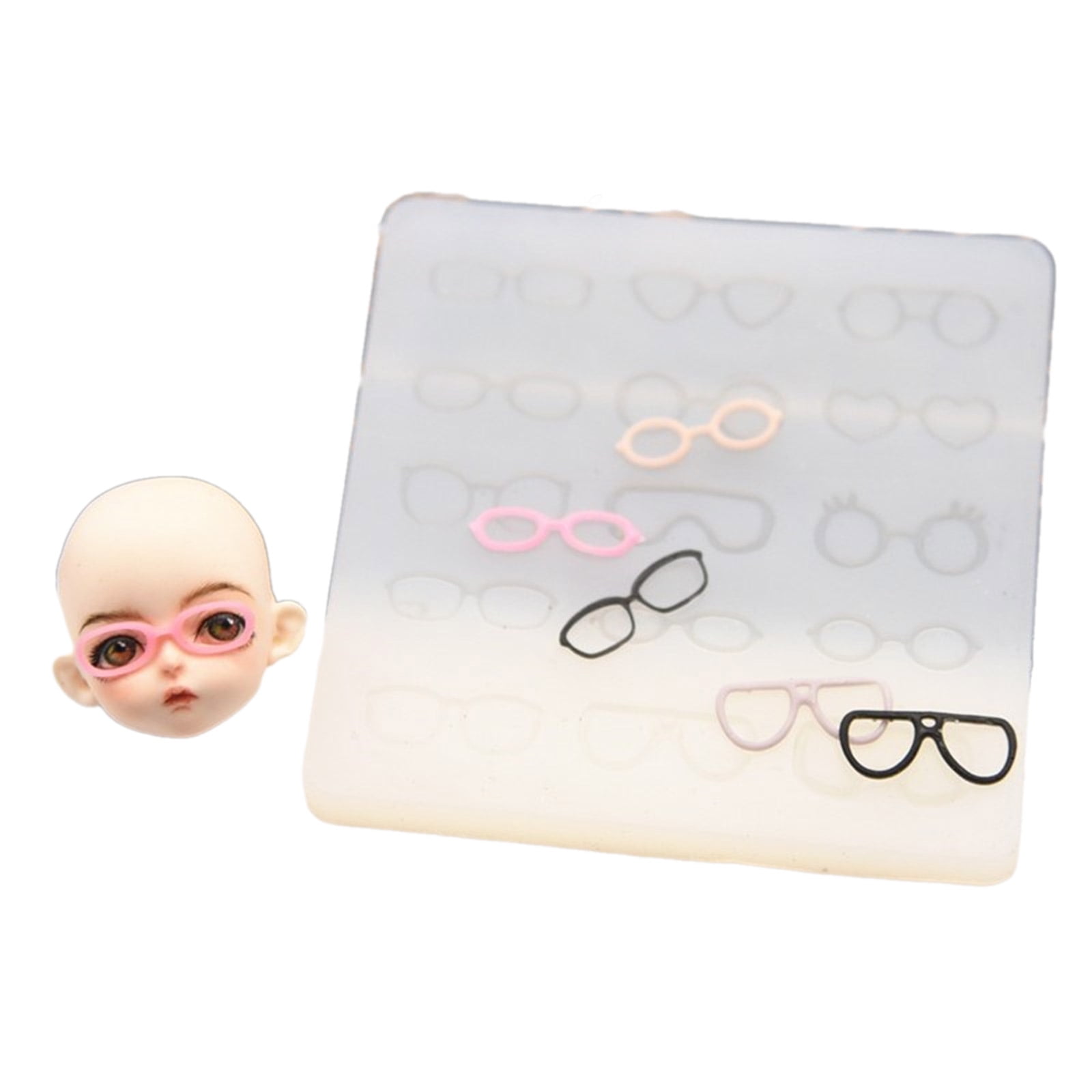 Silicone Eyeglass Frame Mold for Pottery Clay Doll Face Handmade ...