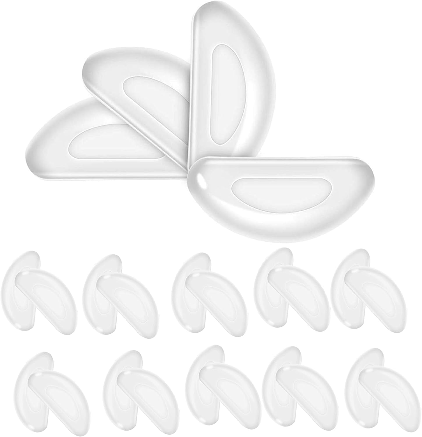 Silicone Eyeglass Nose Pads Sticky, Hypo-allergenic Adhesive Nose Grips ...