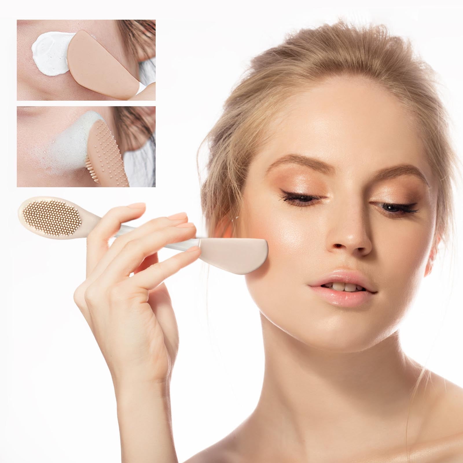 Silicone Face Mask Brush Double Head Pore Cleansing Exfoliating ...