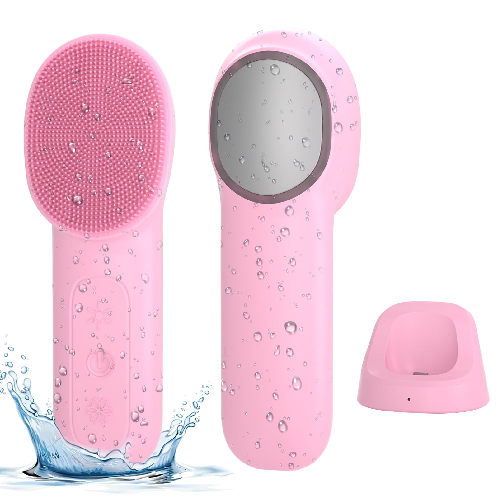 Silicone Face Scrubber: Rechargeable Facial Cleansing Brush, 2 ...