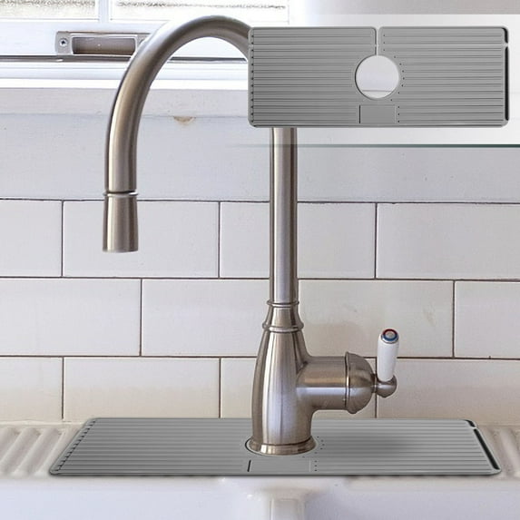Silicone Faucet Drip Pad, Kitchen Sink Faucet Mat, Water Absorbing ...