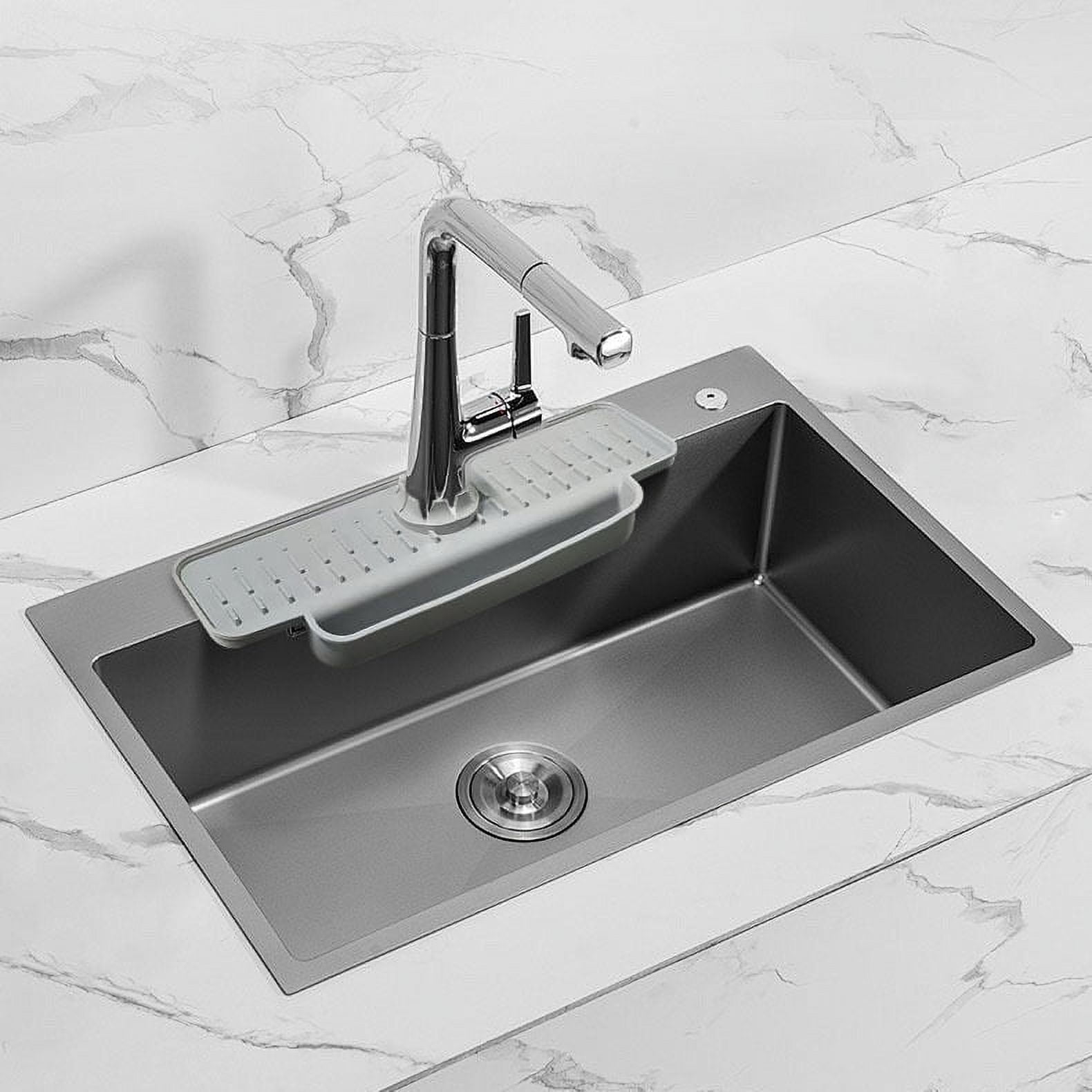 Silicone Faucet Handle Drip Catcher Tray Mat, Silicone Faucet Mat Dish ...