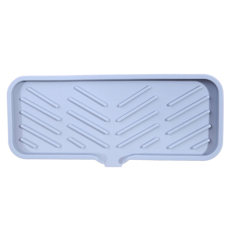 Silicone Faucet Mat Kitchen Sink Tray Soap Dispenser Sponge Drain Pad ...