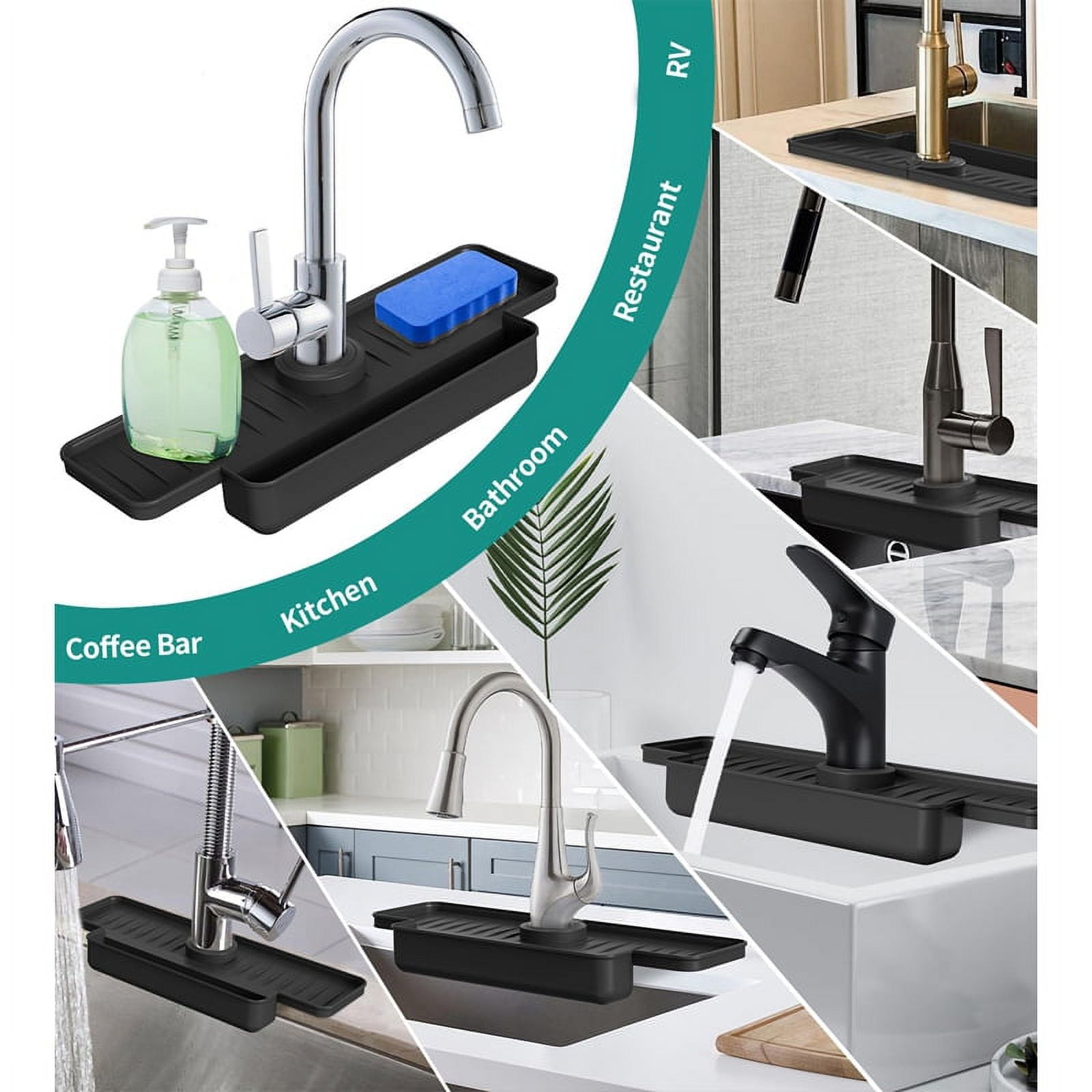 Silicone Faucet Splash Guard Kitchen Sink Splash Guard Upgraded Faucet ...