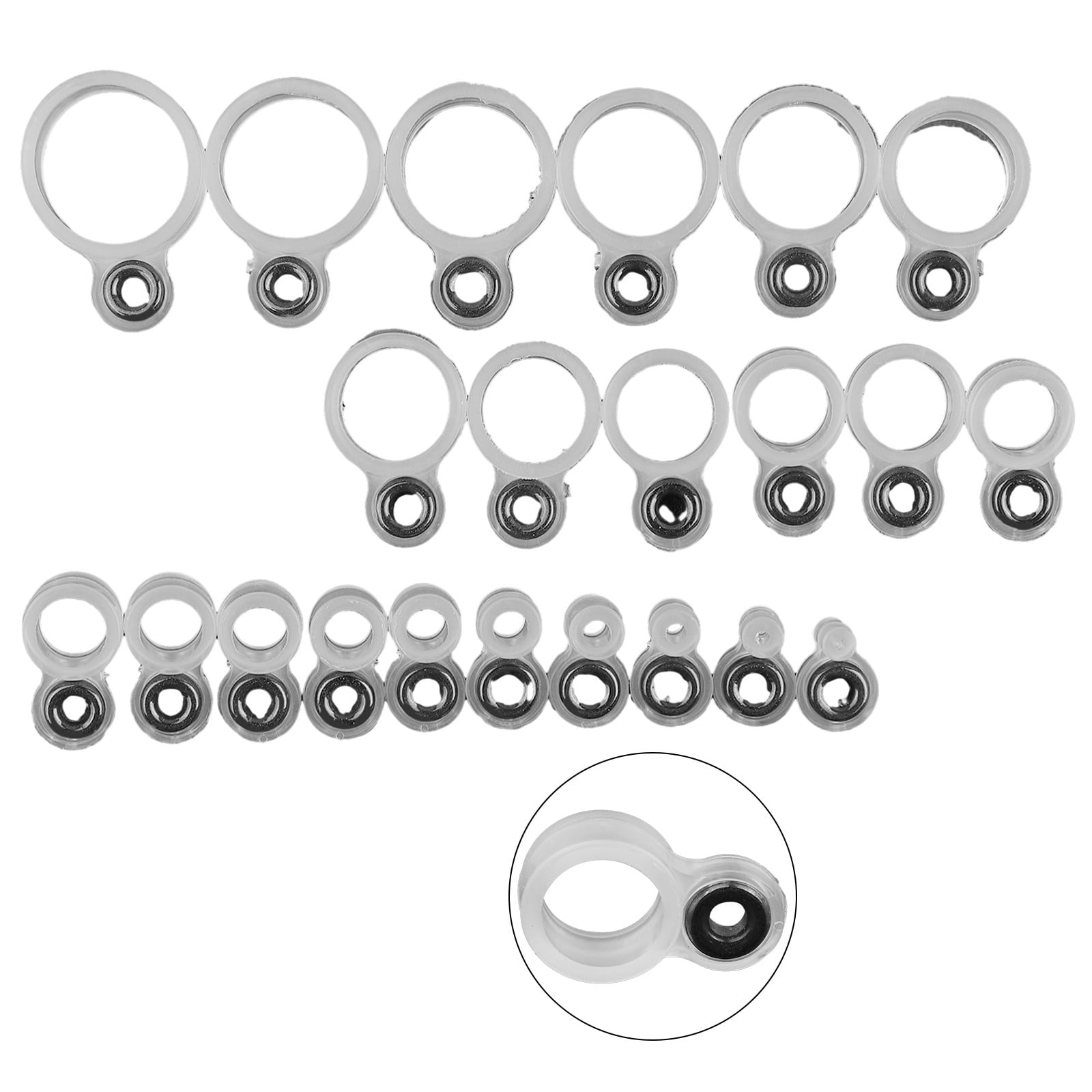 Silicone Fishing Rod Guide Set - Ceramic Ring Tip Repair Kit - Line ...