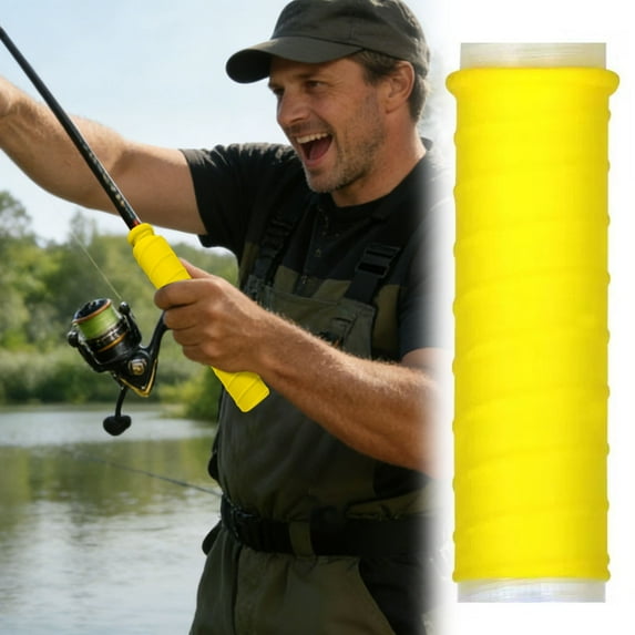 Silicone Fishing Rod Handle Wrap Non Slip Grip 5.71in After Install ...