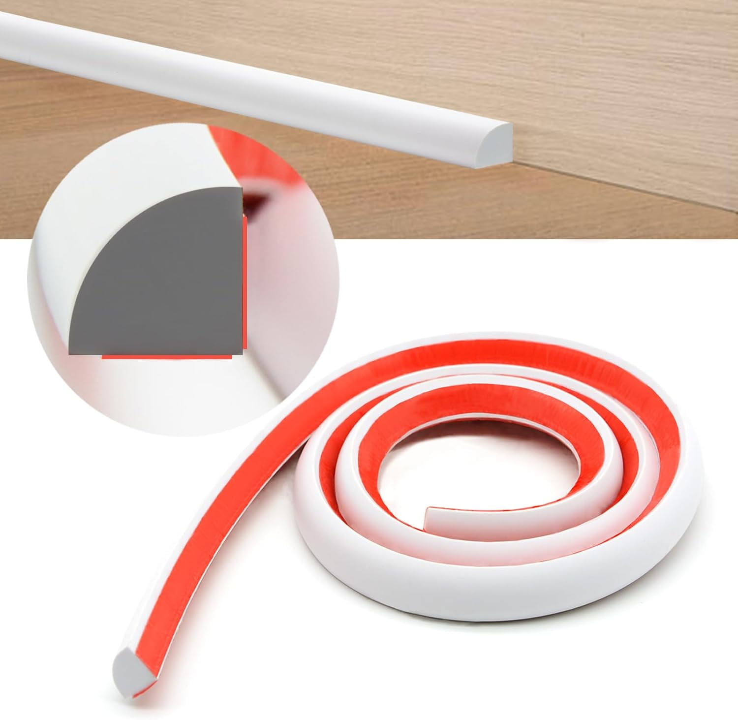 Silicone Flexible Quarter Round Molding, Peel and Stick Quarter Round ...