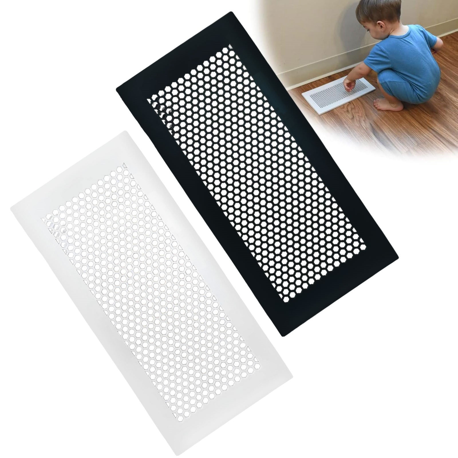 Silicone Floor Register Protector Black Ent Covers Prevention Simple ...