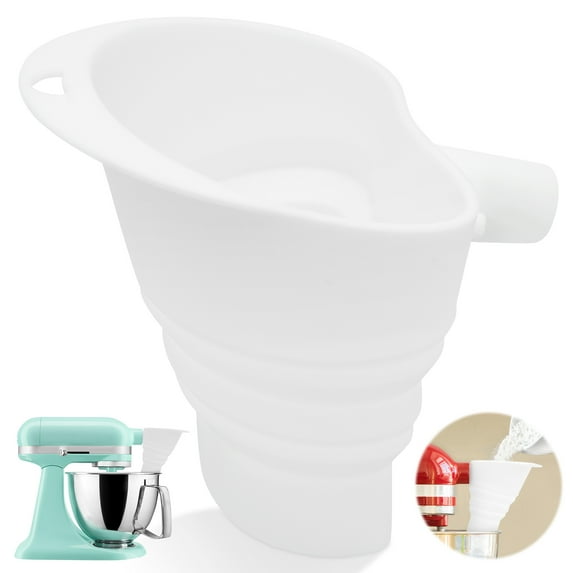 Silicone Flour Funnel Foldable Dishwasher Safe Attachment for 4.5–5 Qt ...