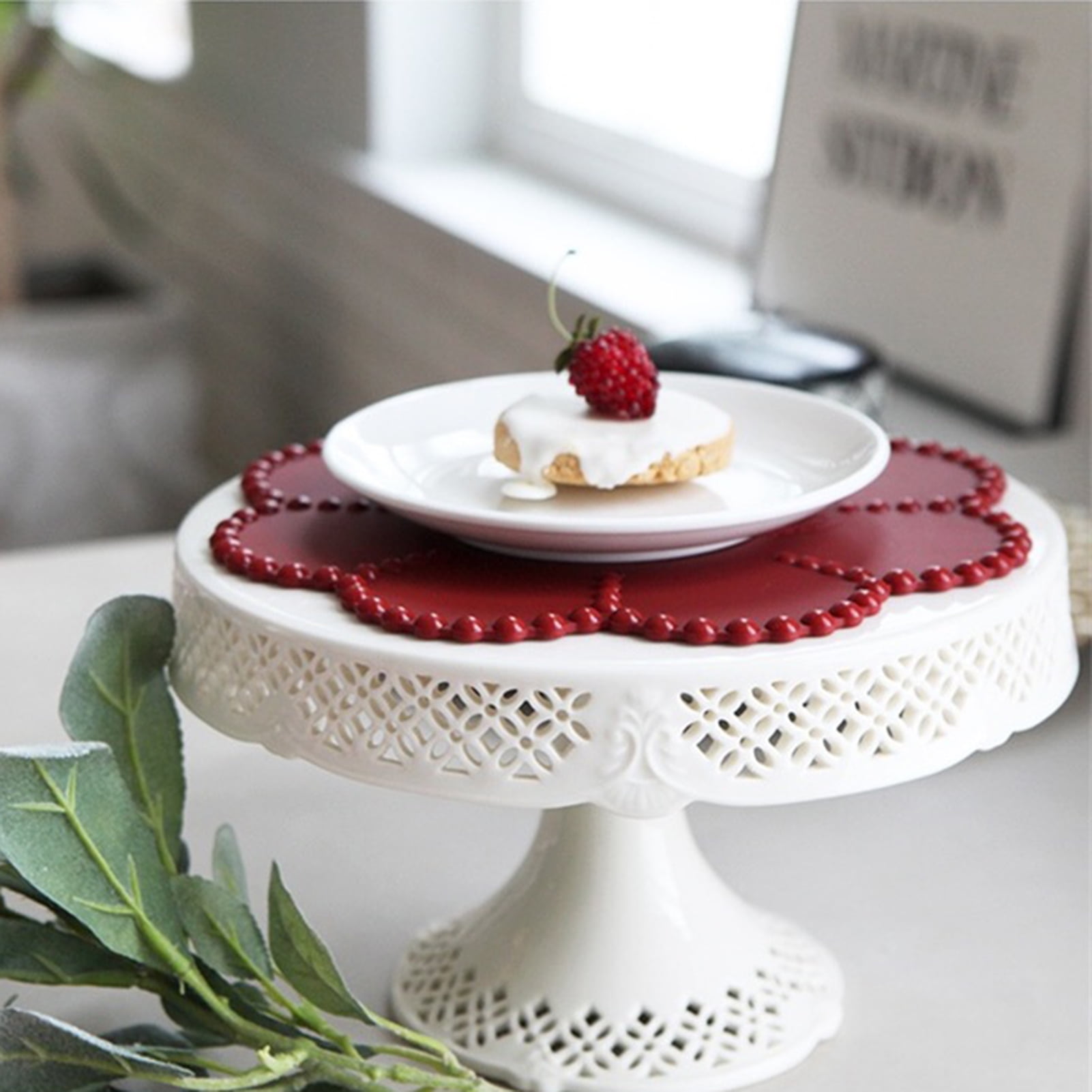 Silicone Flower Edge Place Mat Modern Style Washable Coffee Tea Cup Pad ...