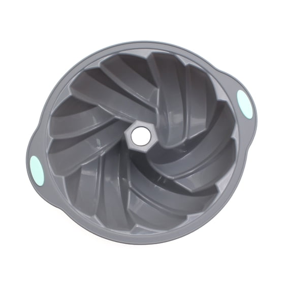 Silicone Fluted Cake Pan for Baking Desserts, Non Stick Hollow Mold ...