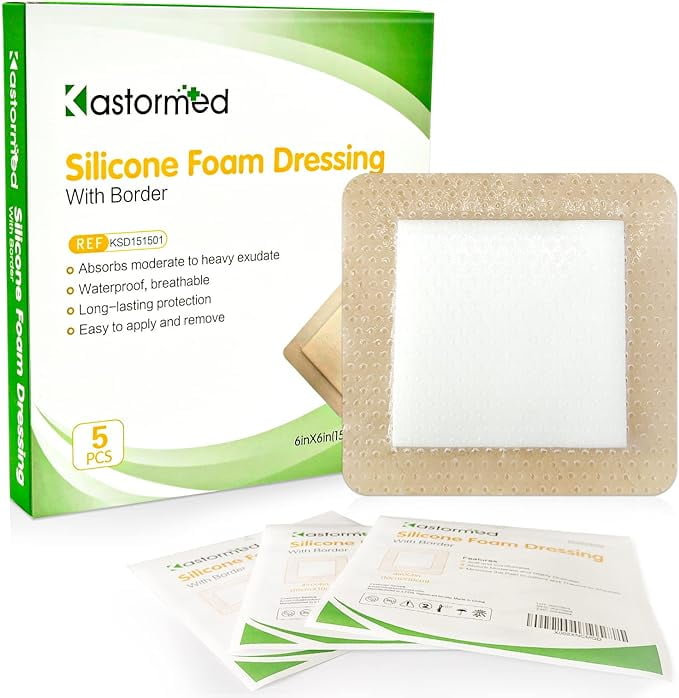 Silicone Foam Dressing, Waterproof Wound Dressing with Gentle Adhesive ...