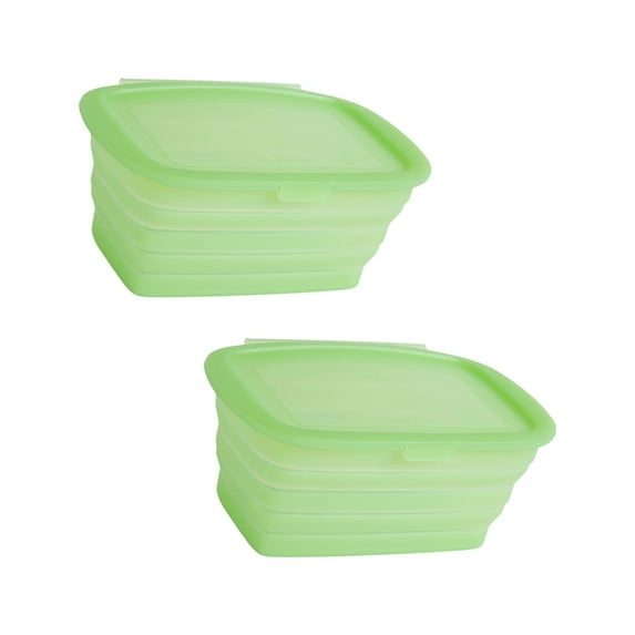 Silicone Foldable Food Storage Container Preserves Freshness Box For ...