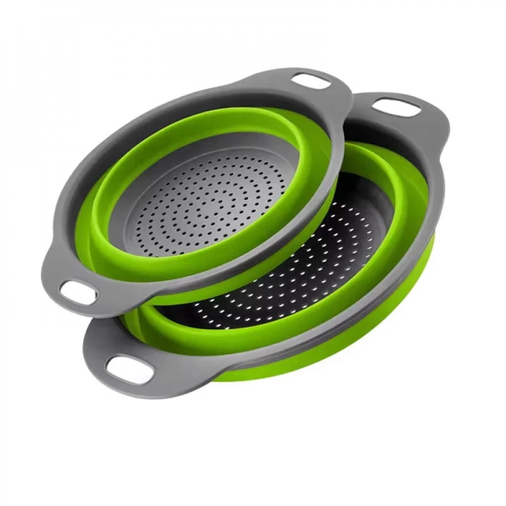Silicone Folding Drain Basket Fruit Vegetable Washing Basket Foldable ...