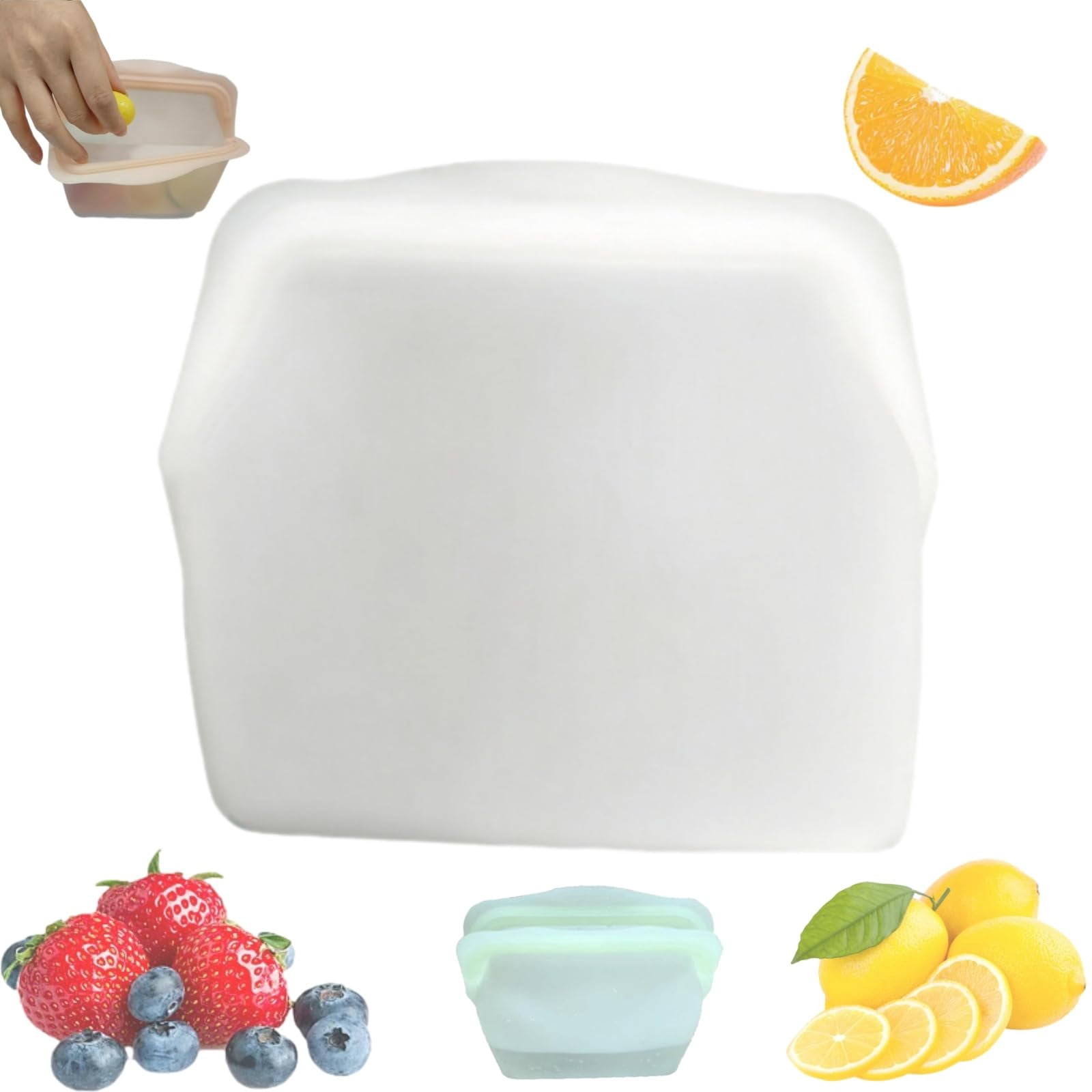 Silicone Food Storage Bags, Reusable Silicone Storage Bags, Leak-Proof ...