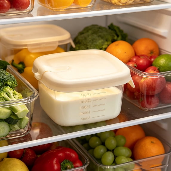 Silicone Food Storage Container With Lid 600ml BPA Free Freezer Safe ...