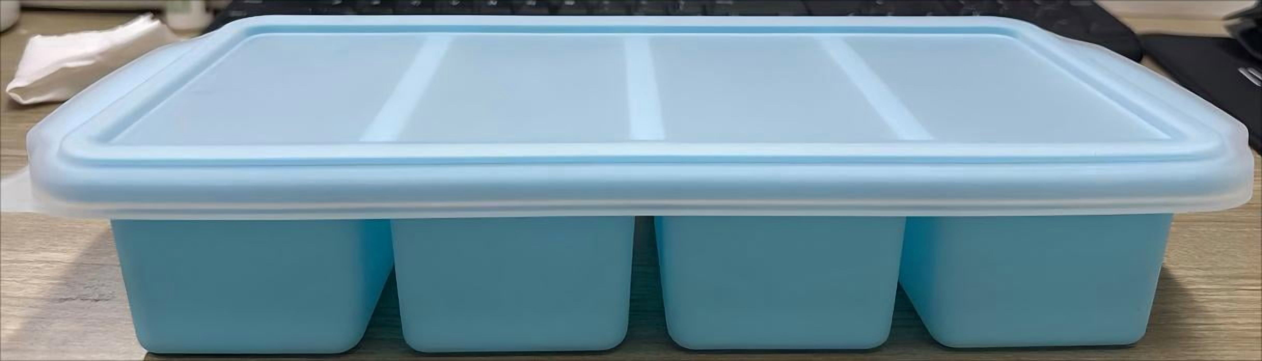 Silicone Food Storage Containers with Lids 3 Pack (2/4/6 Grids ...