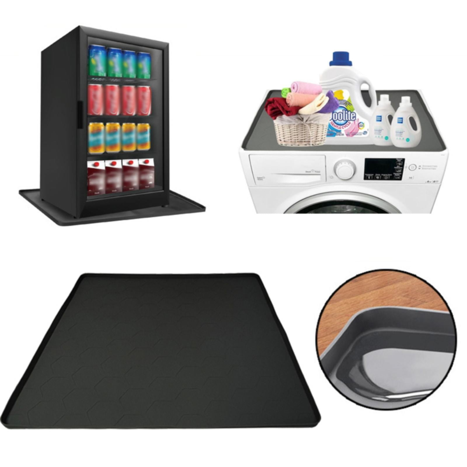 Silicone Freezer Mat Mini Fridge Silicone Mat with Raised Edges 23.6 ...