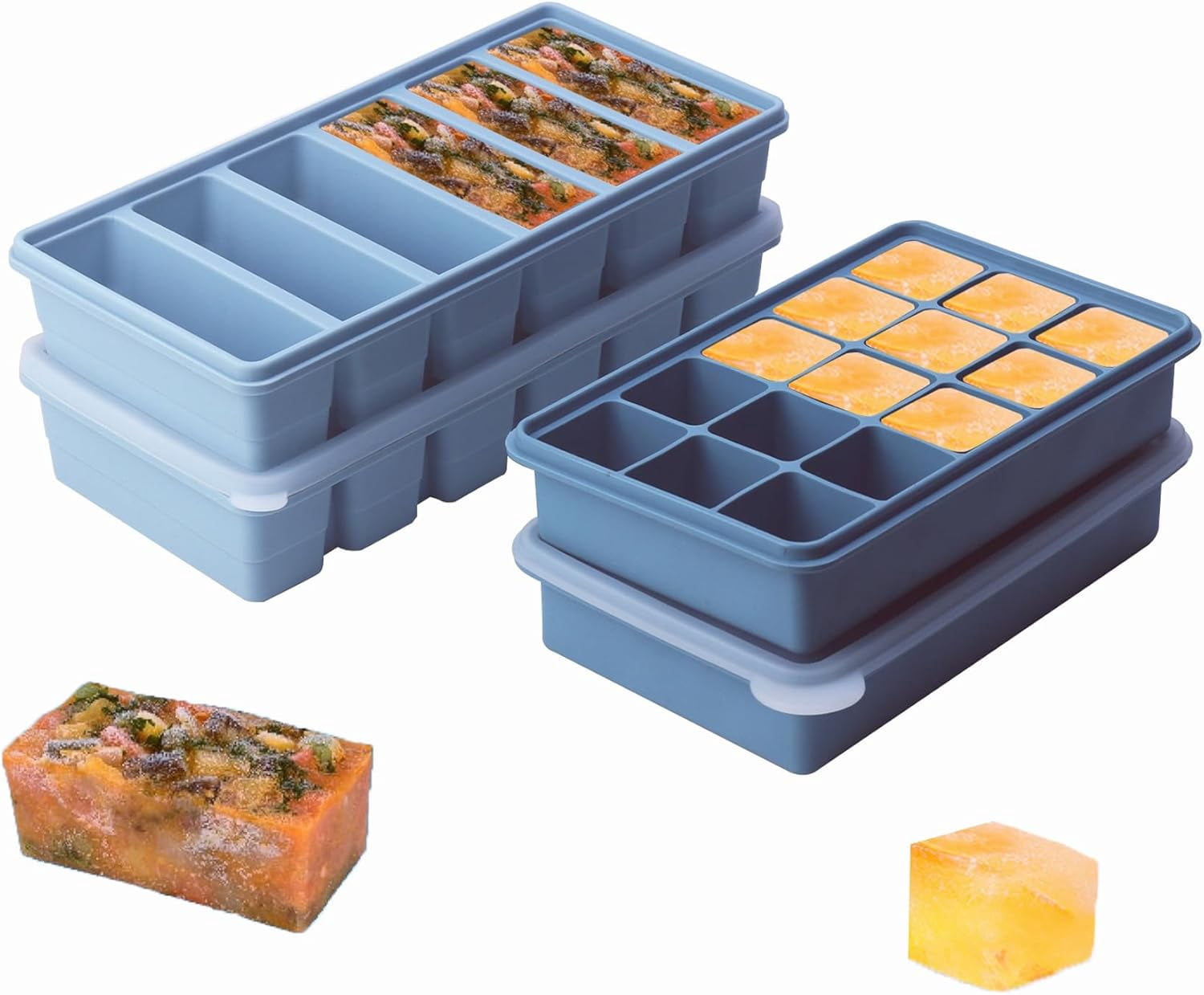 Silicone Freezer Molds - For meal prep & freezing of sauces and dishes ...