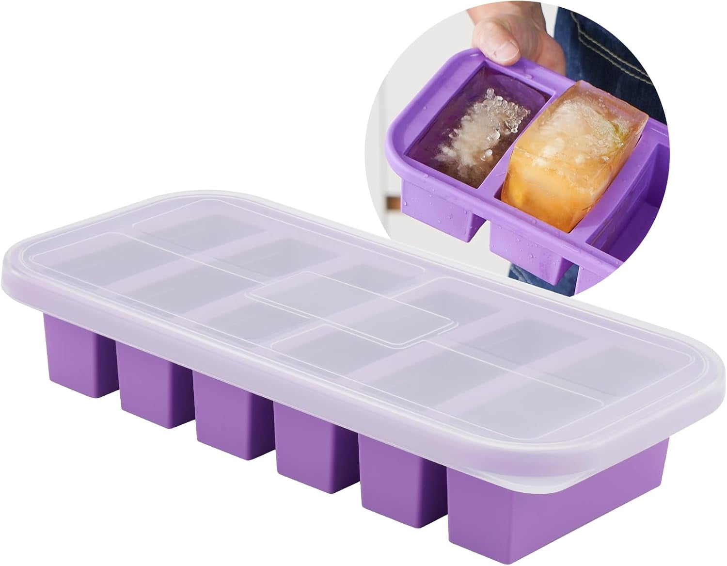 Silicone Freezer Molds With Lids, Easy Meal Prep Container and Kitchen ...