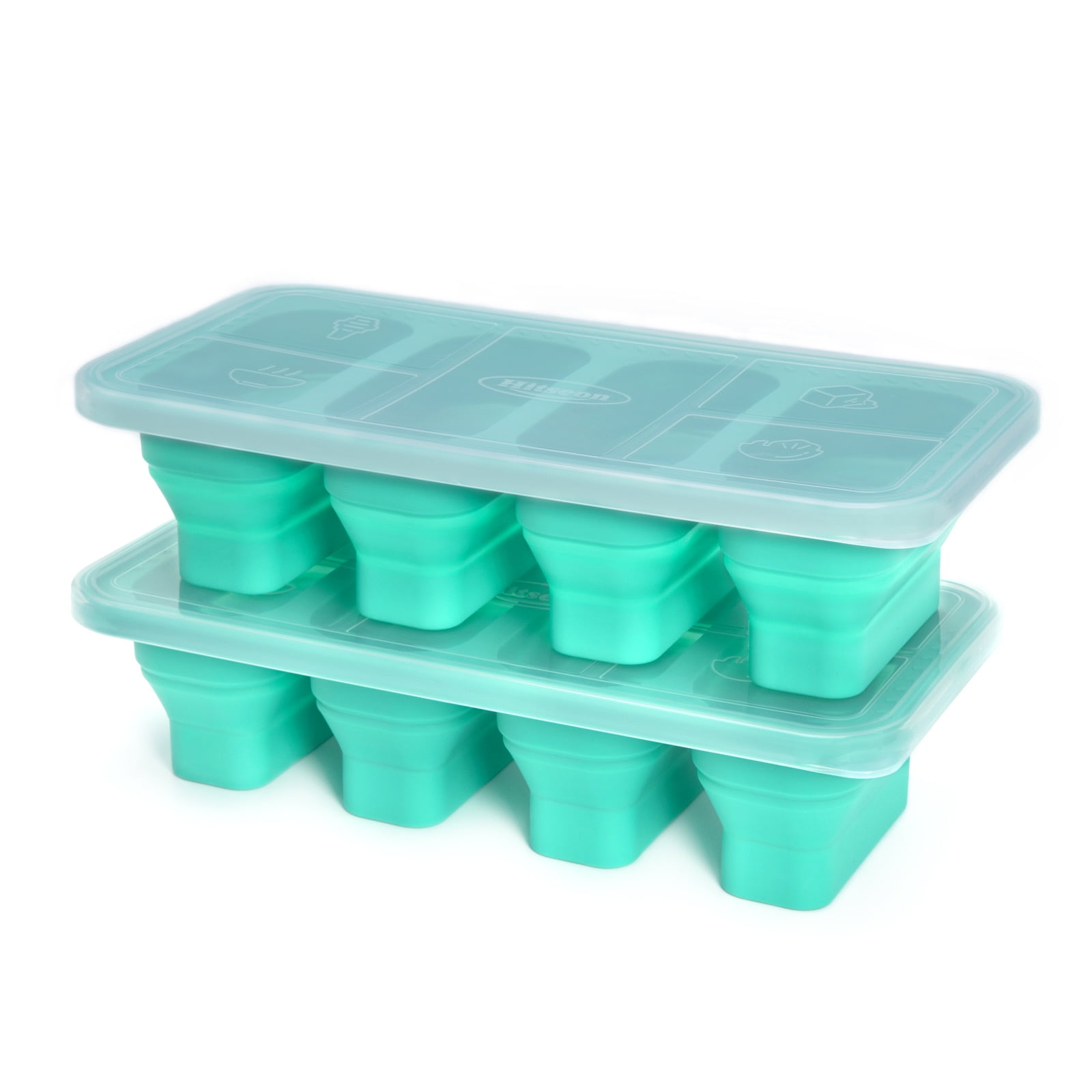 Silicone Freezer Tray with Lid, Hitseon Folding 3-Cup Silicone Freezer ...