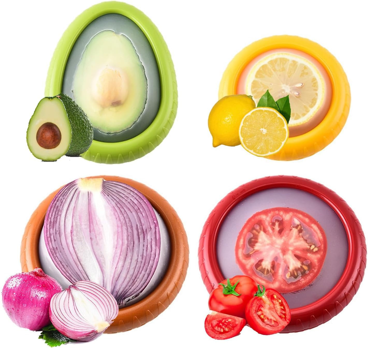 Silicone Fruit Storage Box, Avocado Saver Onion Storage, ilicone Fruit ...