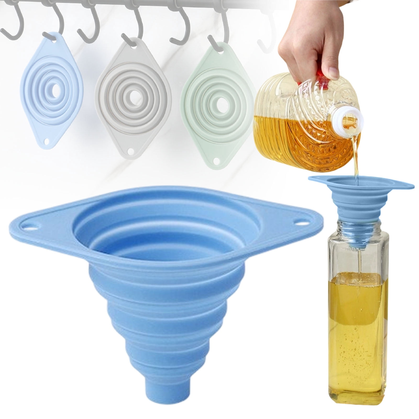 Silicone Funnel Kitchen-Specific Large-Mouth Silicone Funnel Ideal For ...