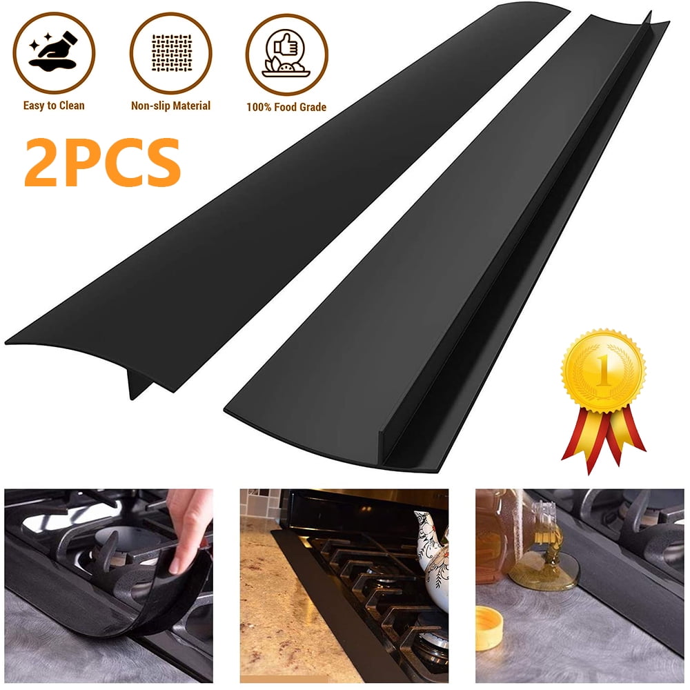 Silicone Gap Cover, (2 Pack) Silicone Gap Stopper Kitchen Stove Counter ...