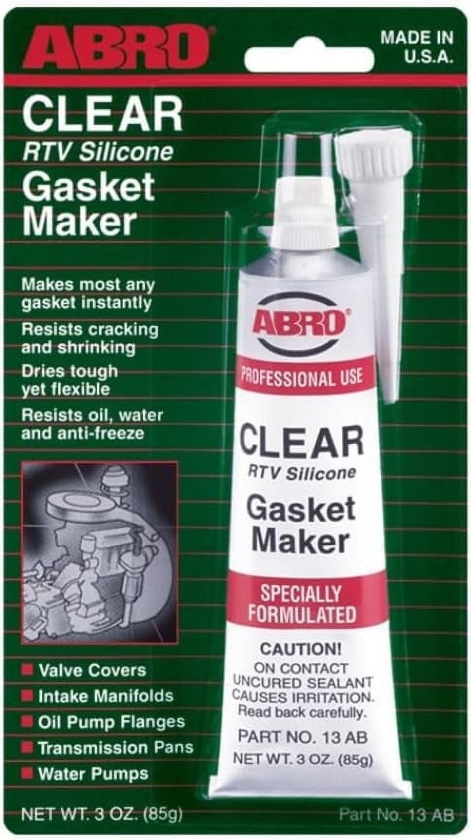 Silicone Gasket Maker Black 3 oz. ABRO - Walmart.com