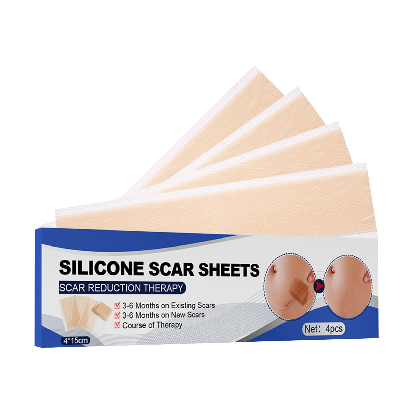 Silicone Gel Scar Patch Fades Stretch Marks Burn Scar Patch Smooth Skin ...