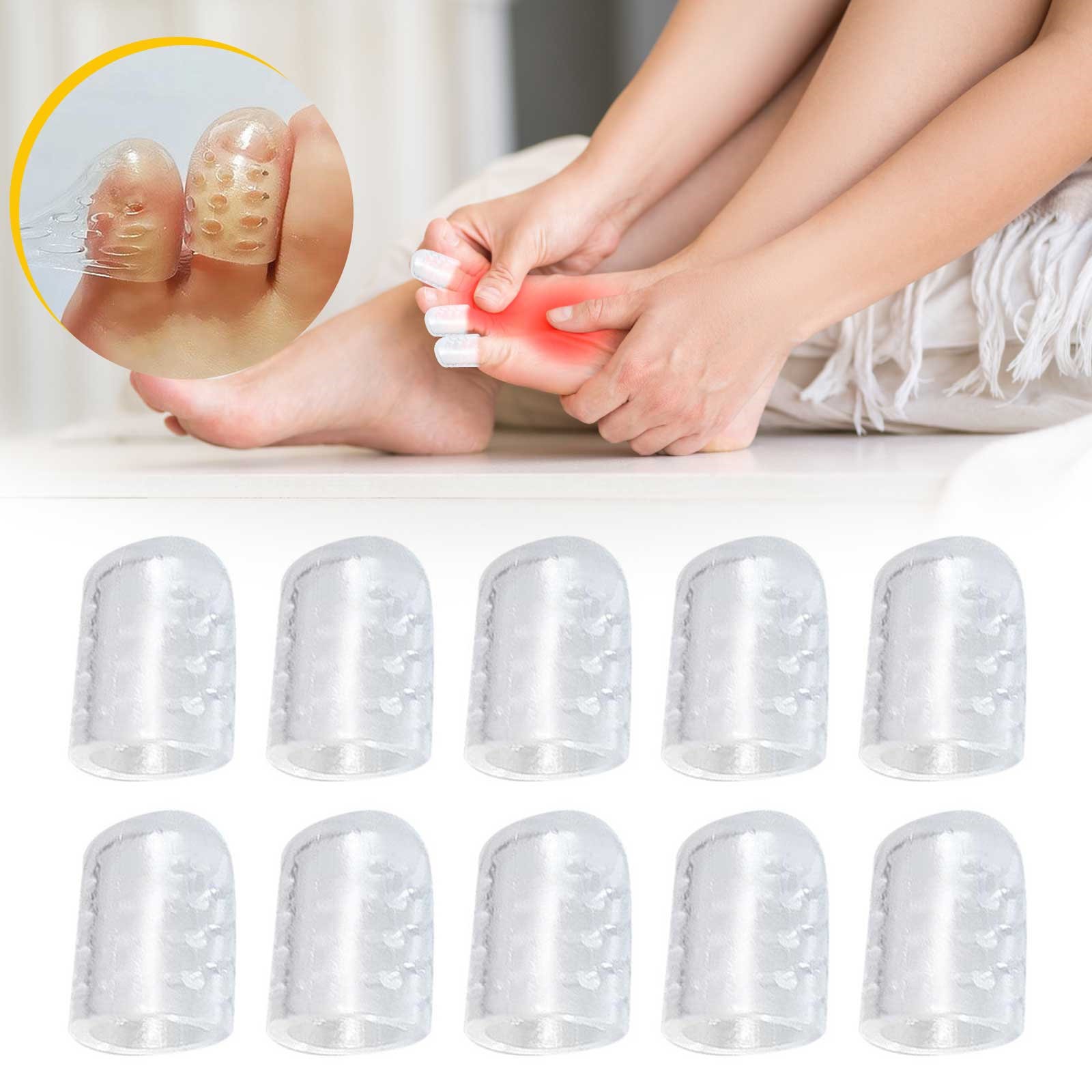 Silicone Gel Toe Covers,Gel Toe Protectors Breathable Toe Covers ...