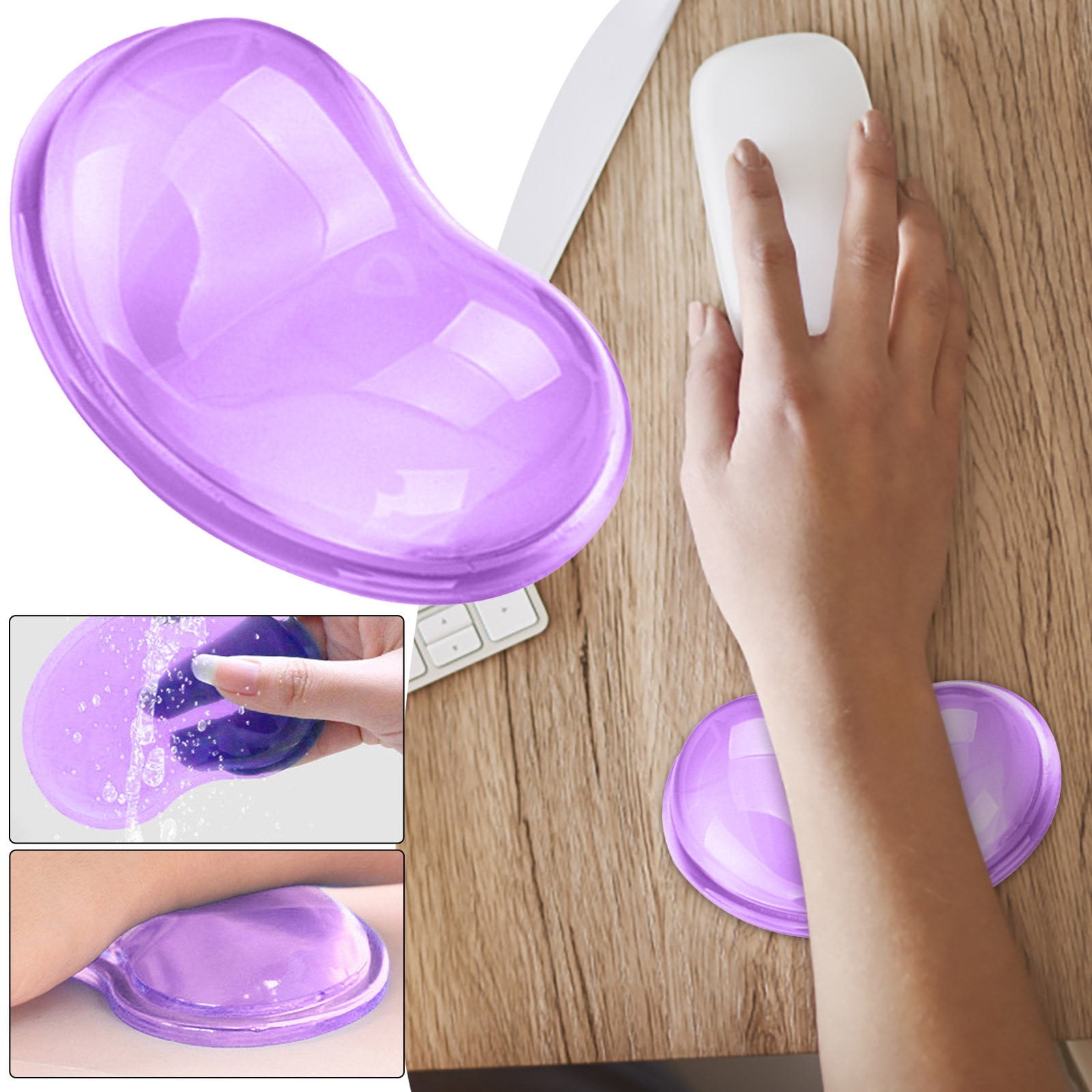 Silicone Gel Wrist Rest Heart Shaped Translucence Ergonomic Mouse Pad ...