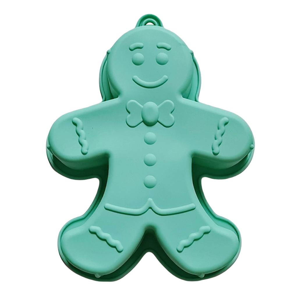 Silicone Gingerbread Man Baking Tray, 3D Silicone Christmas Gingerbread ...