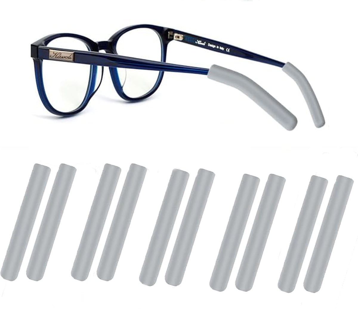 Silicone Glasses Ear Cushion, Anti Slip Eye Glasses Ear Grippers ...