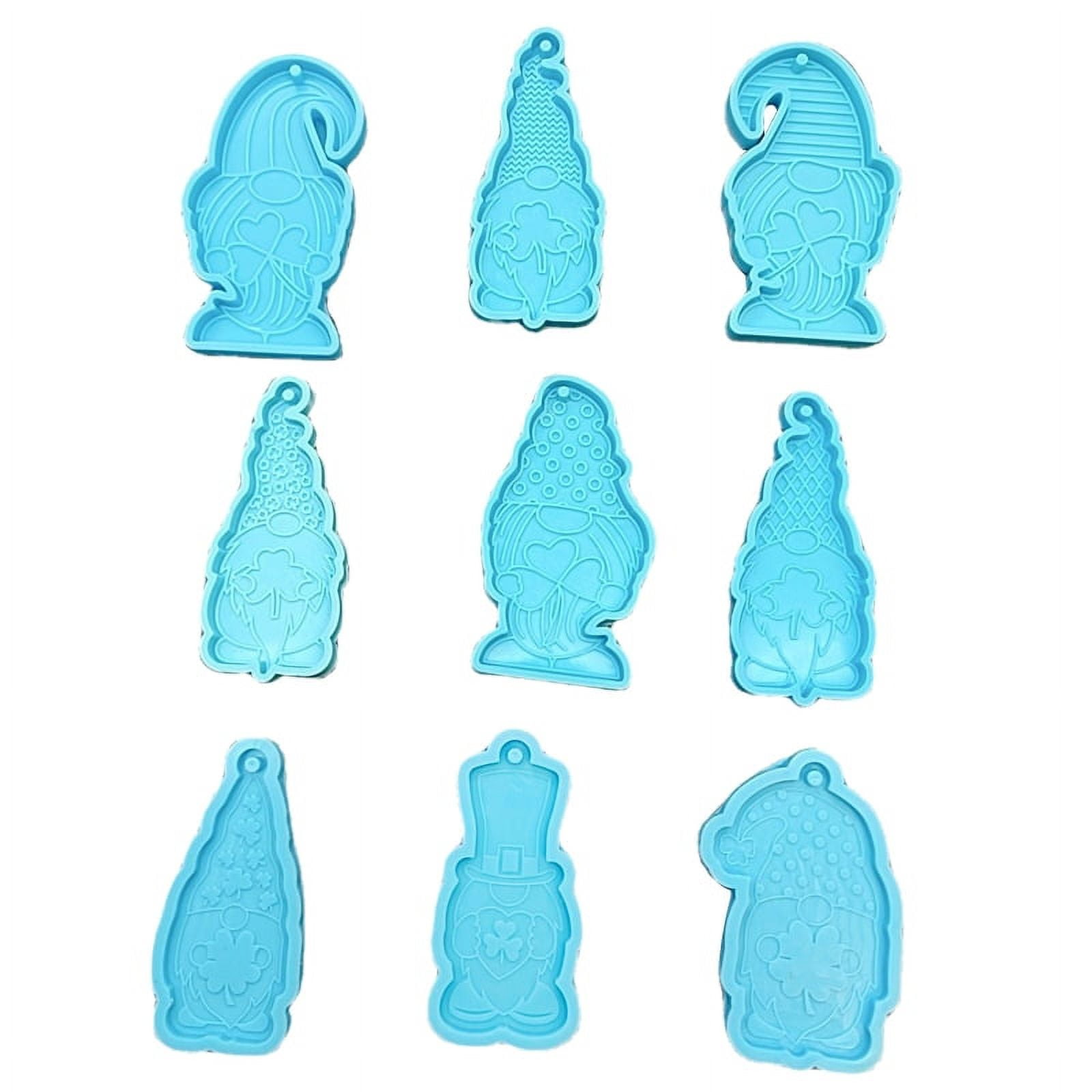Silicone Gnome Mold with Hole Four Leaf Clover Epoxy Casting Resin Mold ...