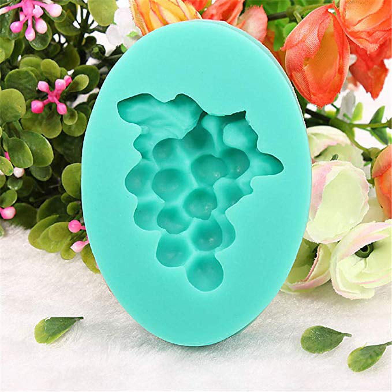 Silicone Grape Shaped Chocolate Candy Mold Pudding Fondant Cake 3D Mold ...