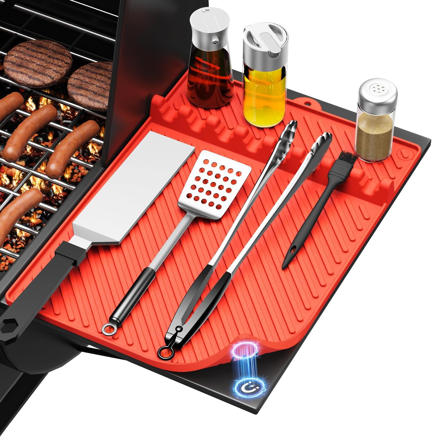 Silicone Griddle Mat for - Magnetic Silicone Grill Tools Mat for ...