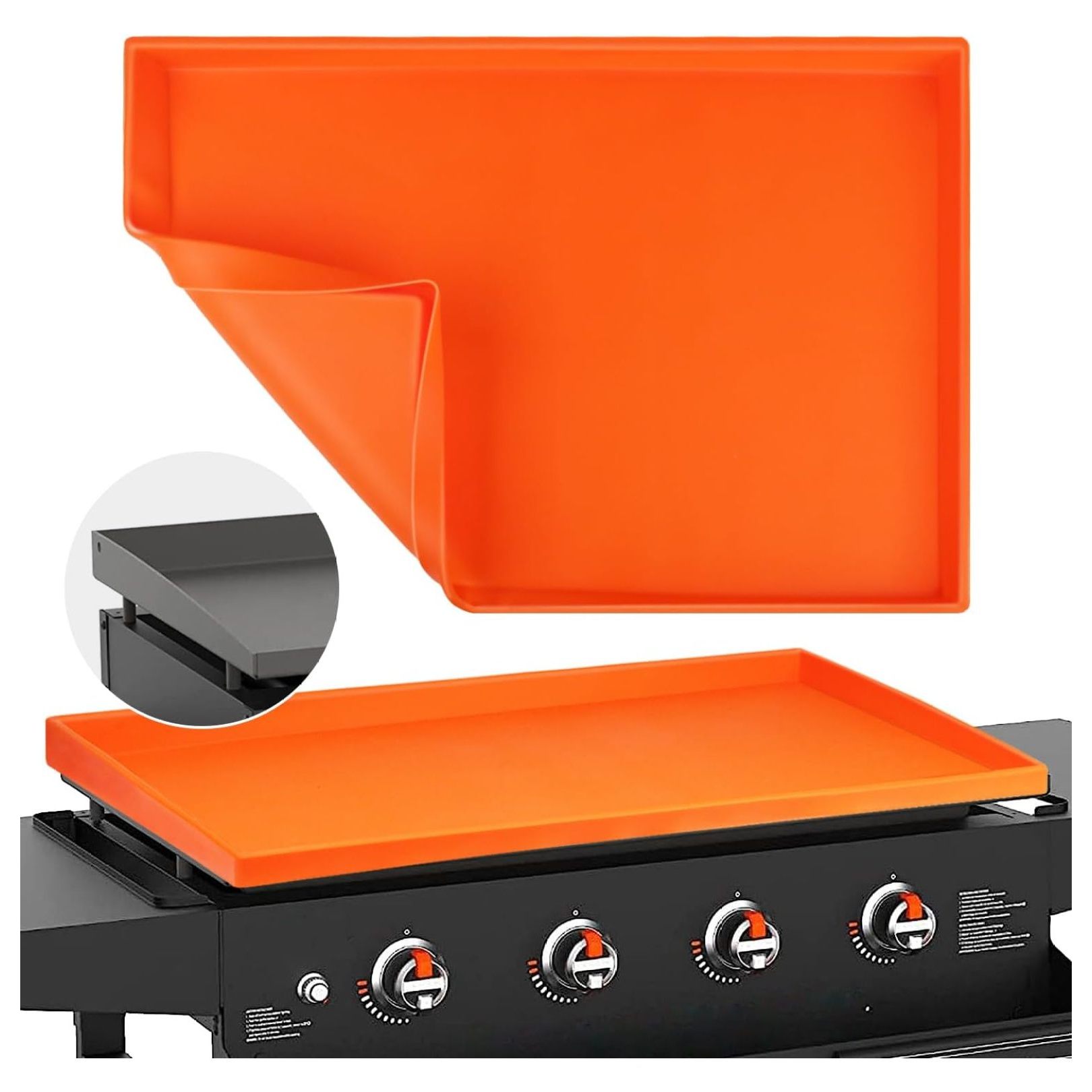 Silicone Griddle Mat for , 36 Inch Griddle Cover, Upgraded Full-edge ...