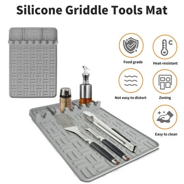 NOGIS Silicone Griddle Tools Mat for Blackstone, Large Silicone Spatula ...