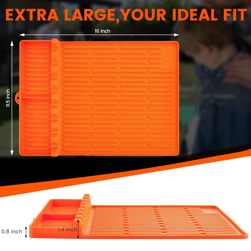 Silicone Grill Mat for Blackstone, Large Silicone Griddle Tools Mat ...