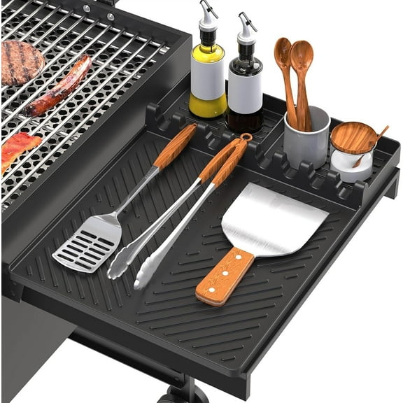 2 PCS Silicone Griddle Tools Mat for ,Grill BBQ Caddy Utensils Holder ...