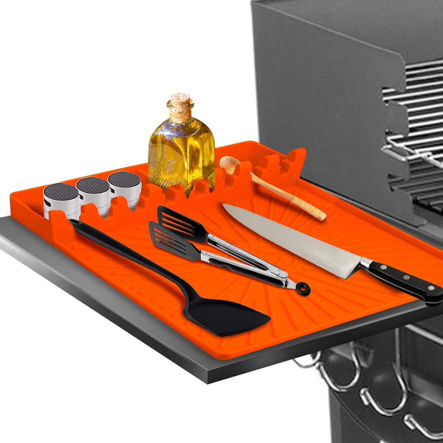 Silicone Grill Mat, Large Size Silicone Side Shelf Griddle Tools ...